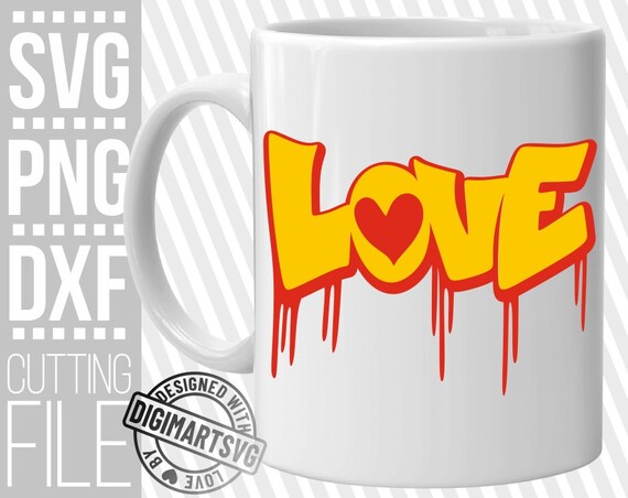 Love Svg Valentines Day Svg Dripping Hearts Svg Valentine | Etsy