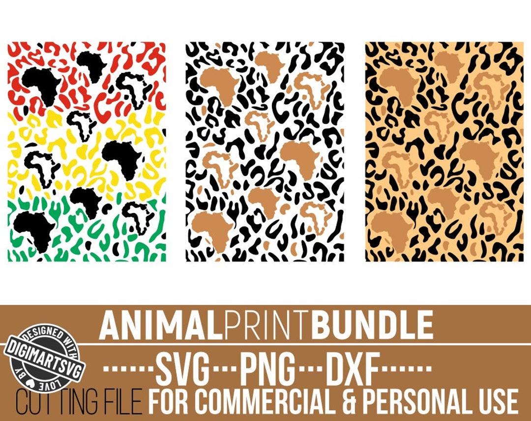 Animal Print Bundle, Leopardenmuster svg, Afrika svg, Gepardenprint ...