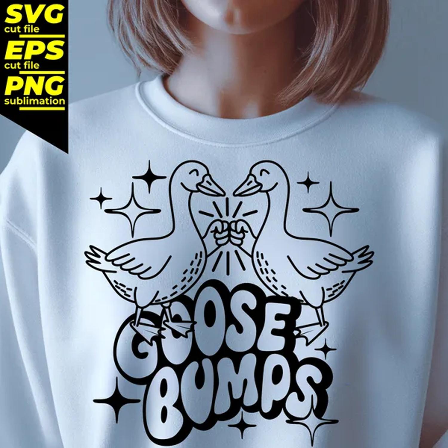 Goosebumps Cute Geese SVG Cut File, Trendy Vintage Retro Funny ...