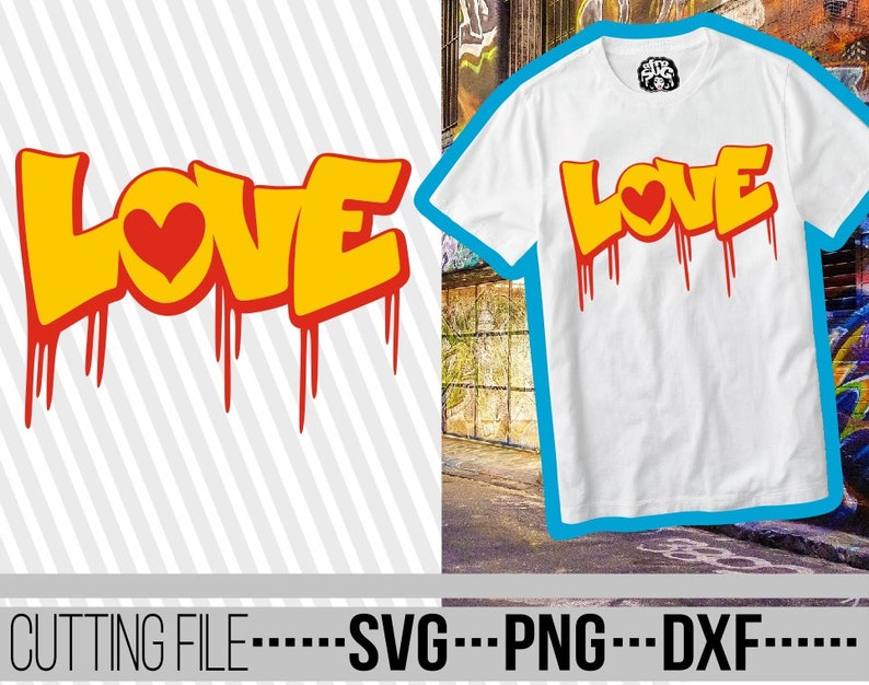 Love Svg Valentines Day Svg Dripping Hearts Svg Valentine | Etsy