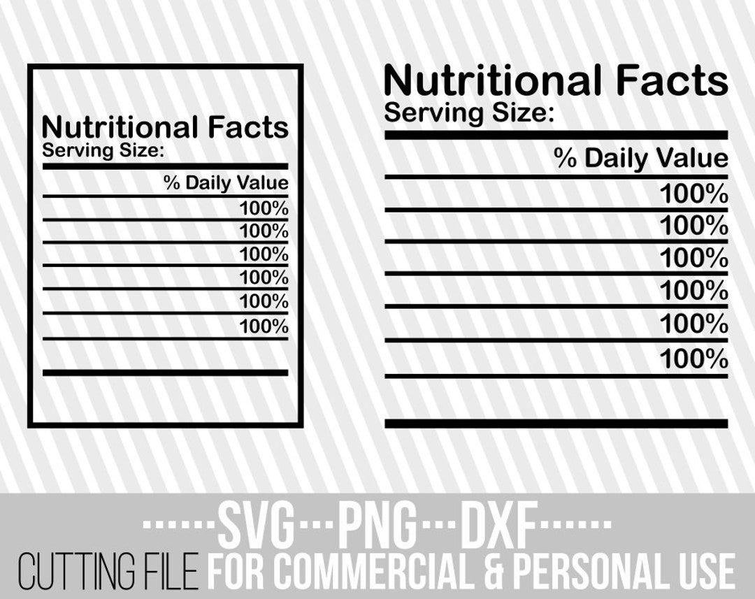 Nutrition Facts Template Svg, Nutrition Label Svg, Melanin, African ...