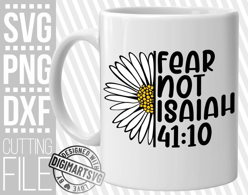 Fear Not svg Flower Daisy svg Flower Mandala svg Christian | Etsy