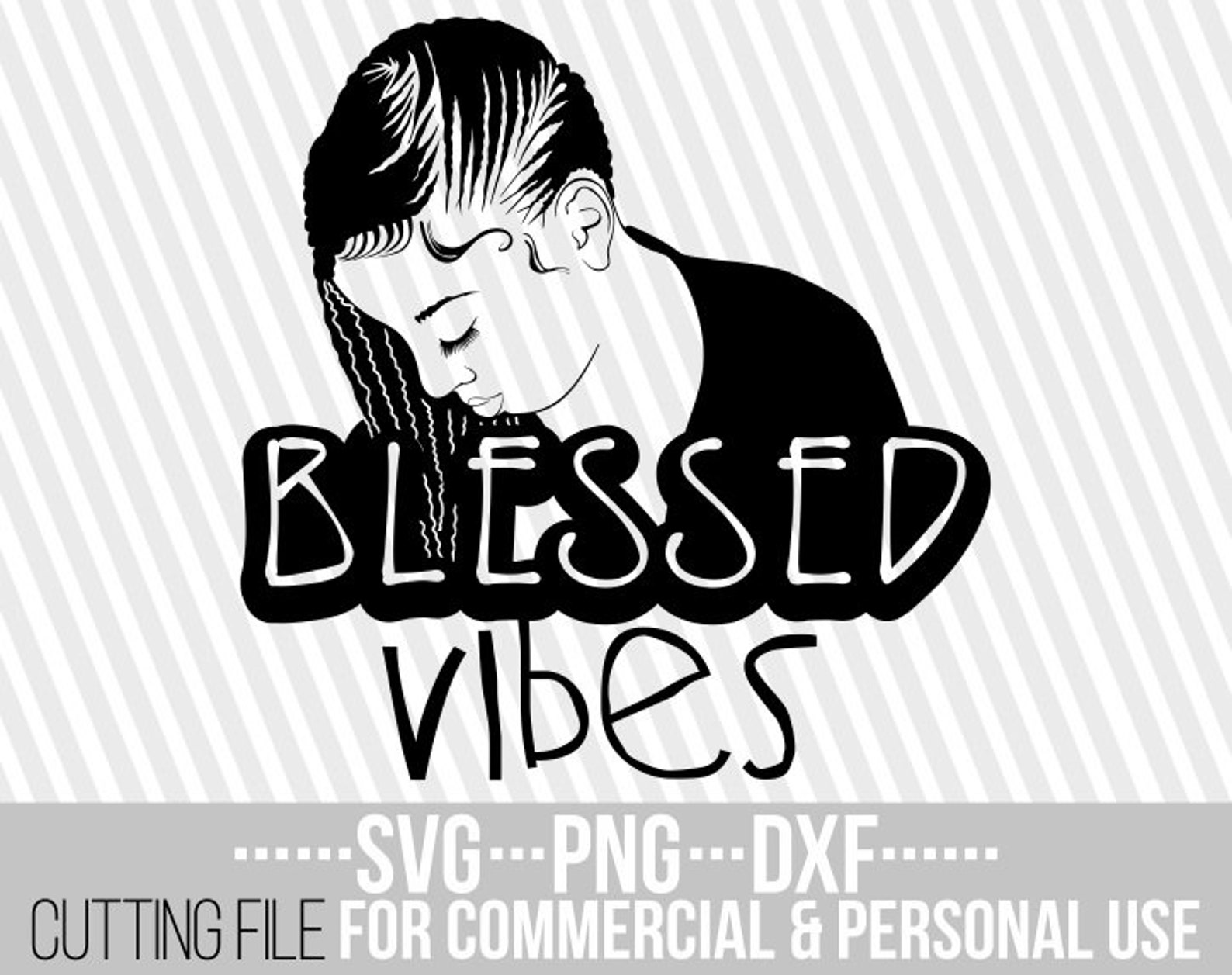 Blessed Vibes Svg Afro Girl SVG Black Woman Svg Africa - Etsy