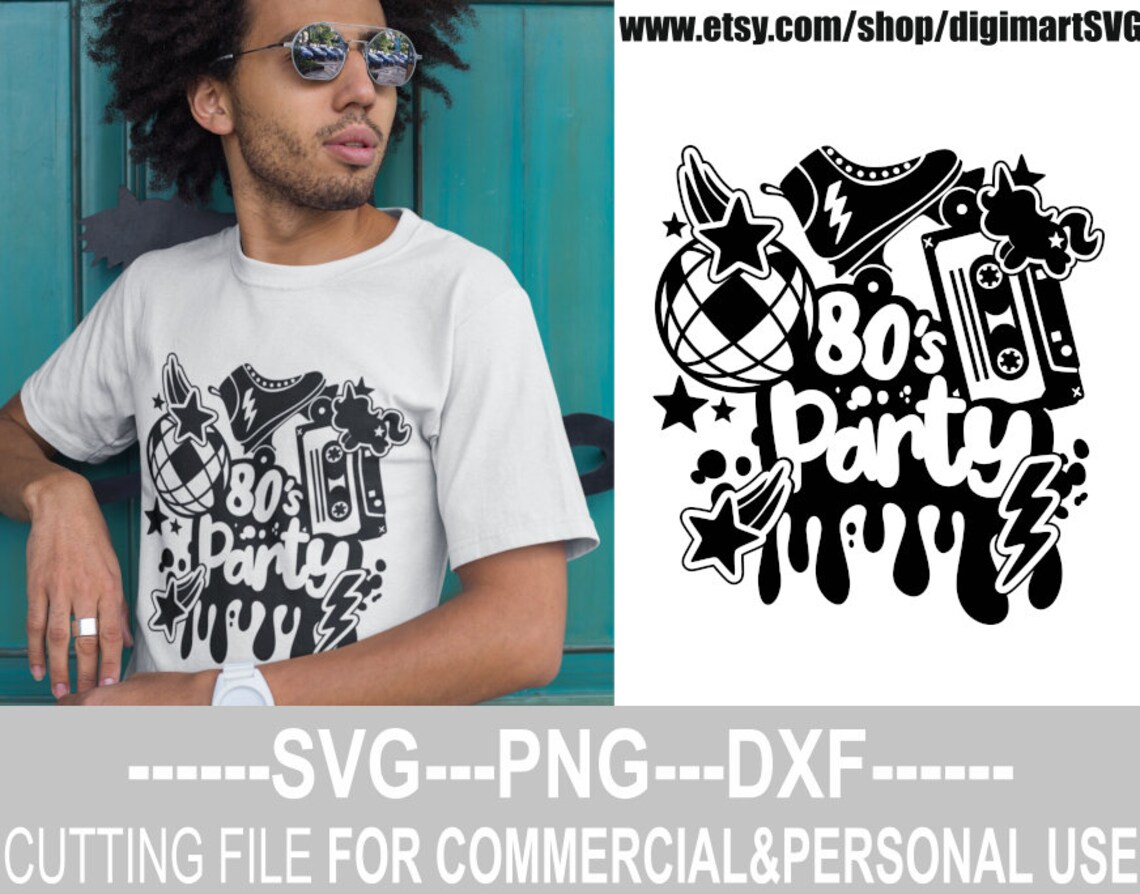 80's Party Svg, Birthday Svg, Grew up in the 80's, Born in the 80's ...