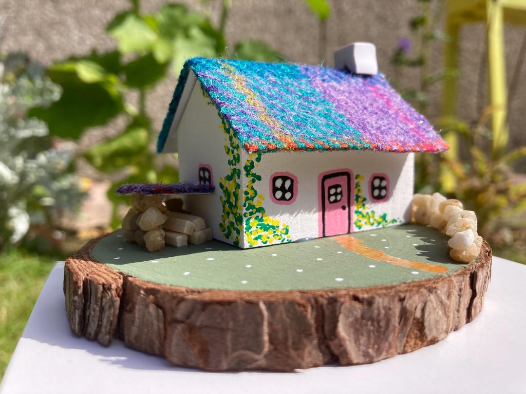 Harris Tweed Bothy Cottage: Miniature Scottish Diorama, Handmade ...