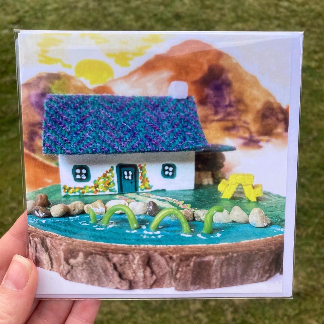 Loch Ness Monster Harris Tweed Scottish Highland Bothy Printed ...