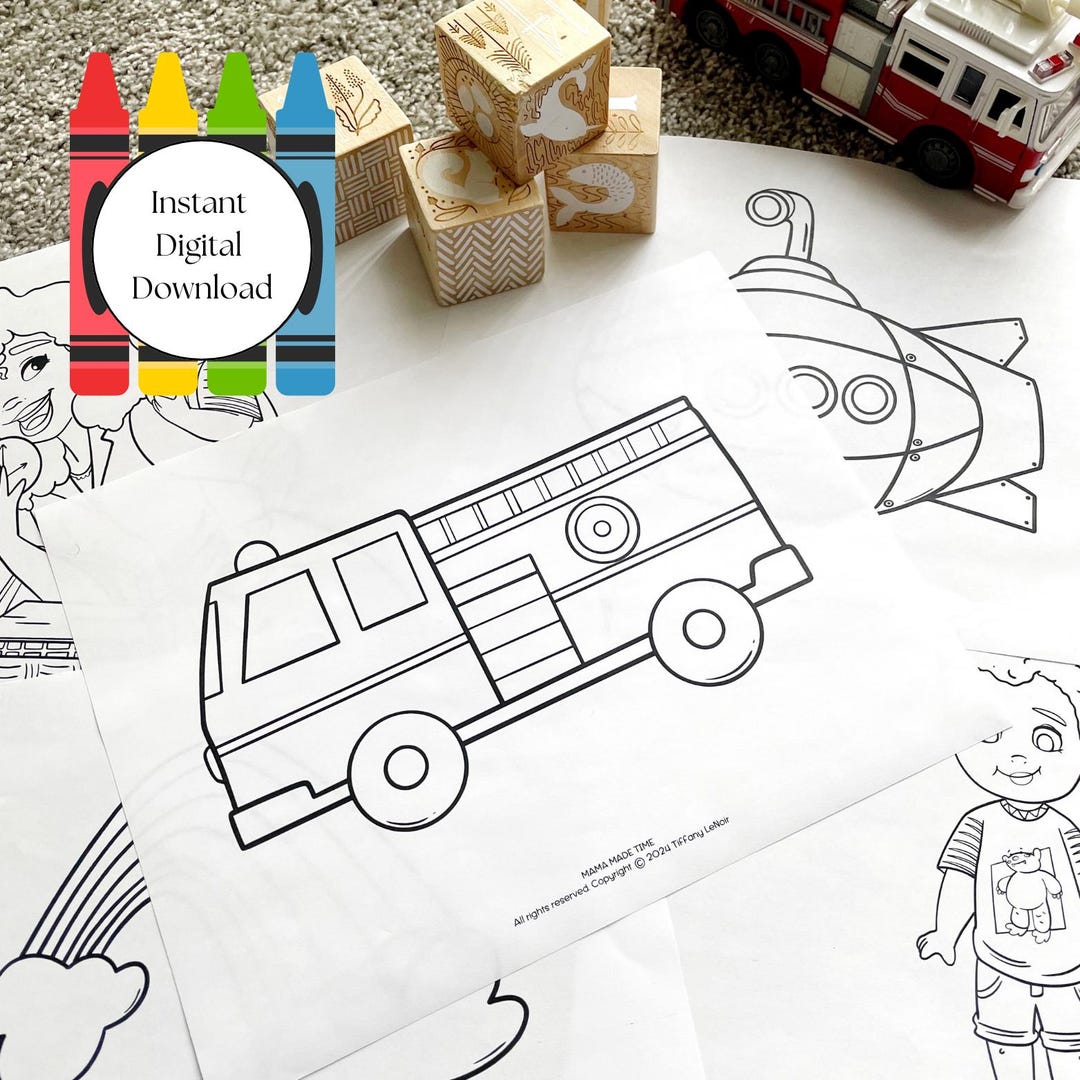 Printable Coloring Pages for Kids: Mama Made Time Illustrations ...