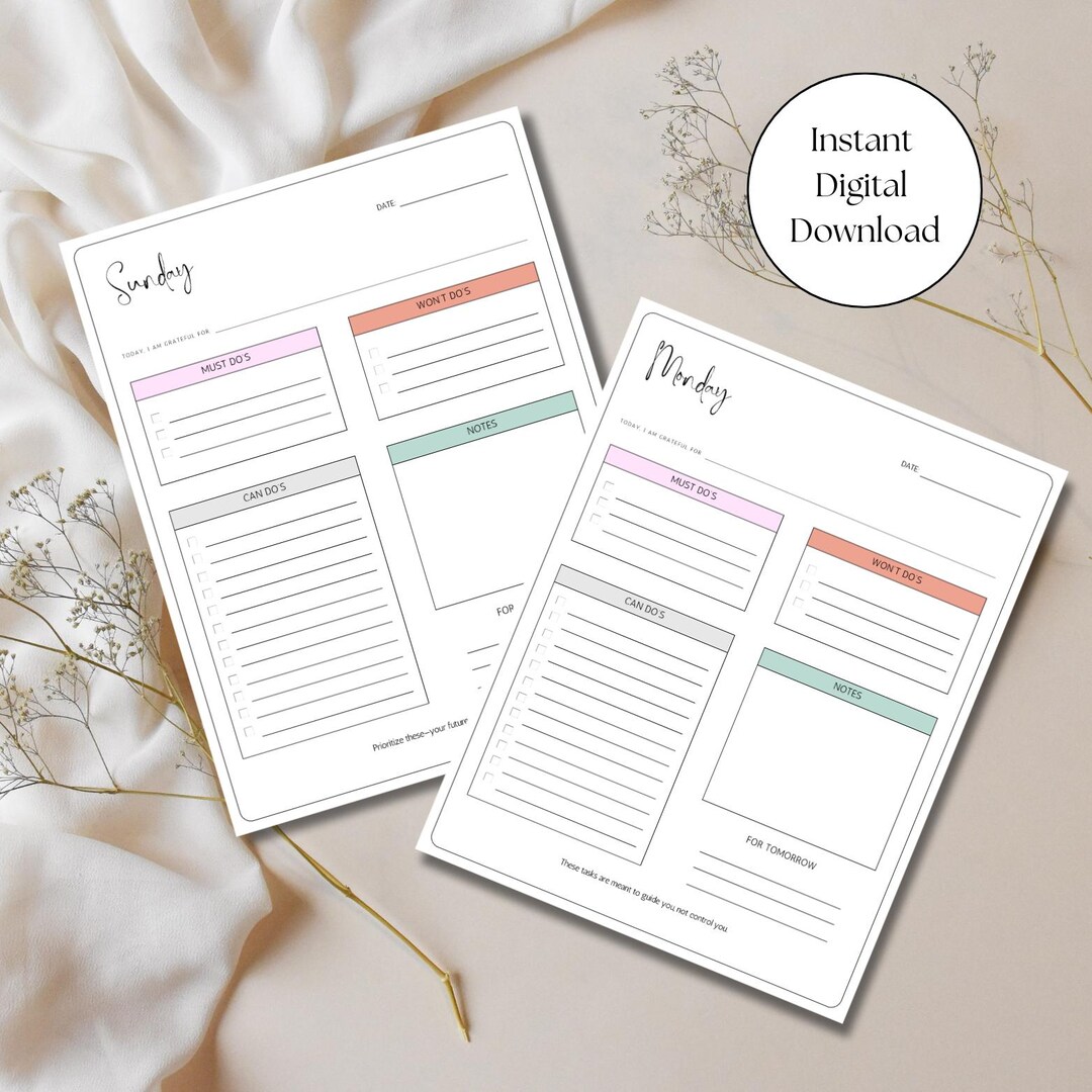 Printable To-do List: Weekly Priority Planner (digital Download) - Etsy
