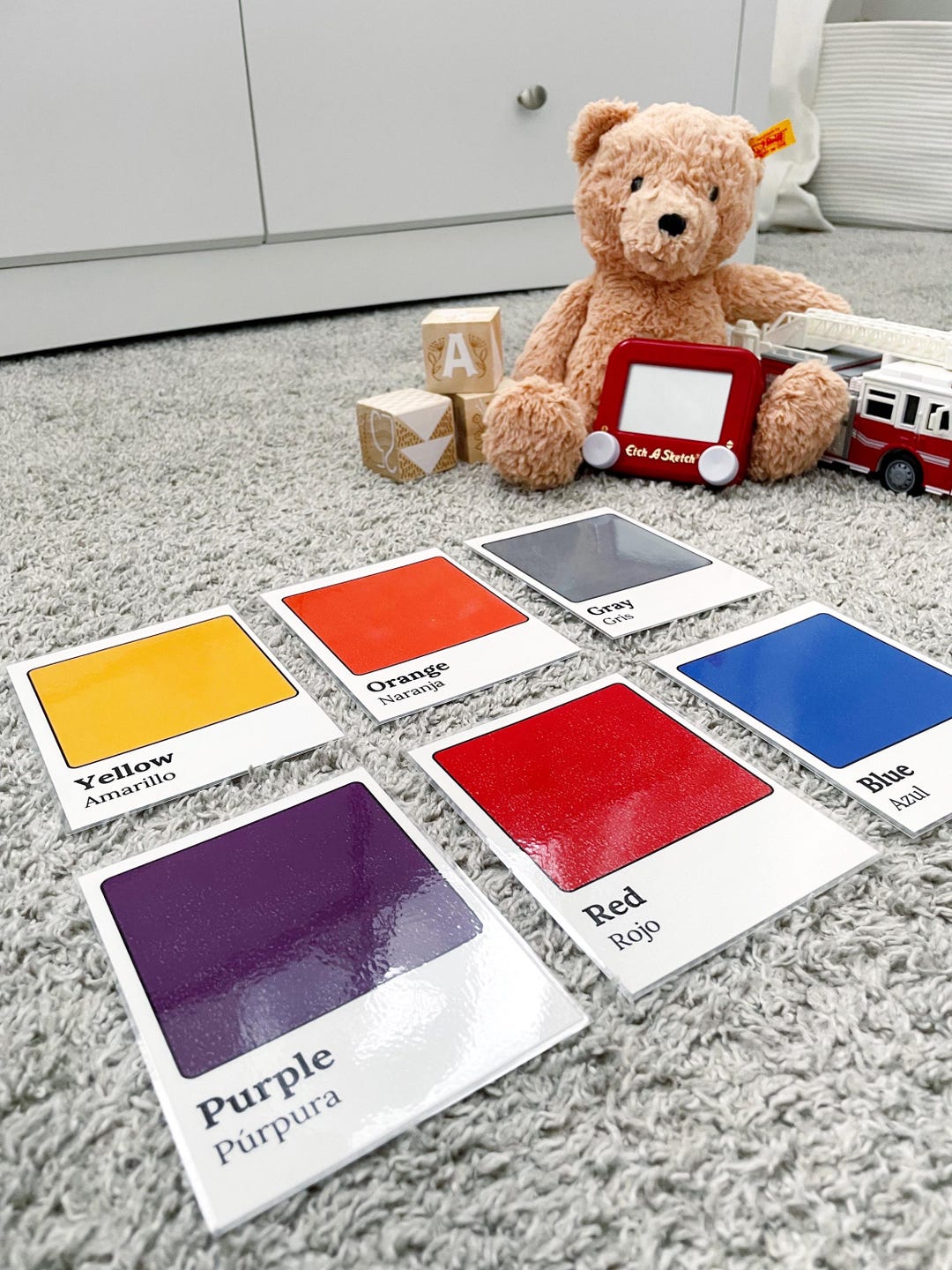 Spanish Color Flashcards for Toddlers: Bilingual Learning (digital ...