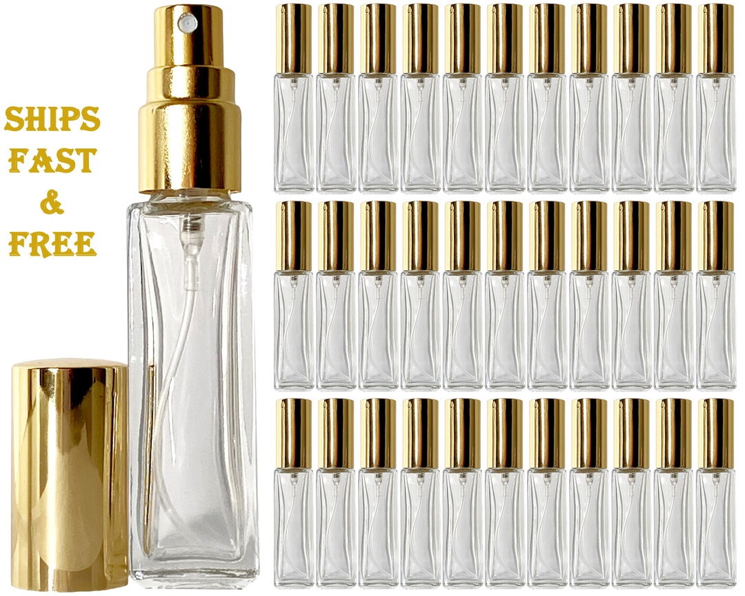 10ml 0.33oz Empty Perfume Glass Tall Spray Bottles Gold Atomizer Cologne Refillable - Etsy