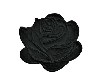Black Rose Applique | Etsy