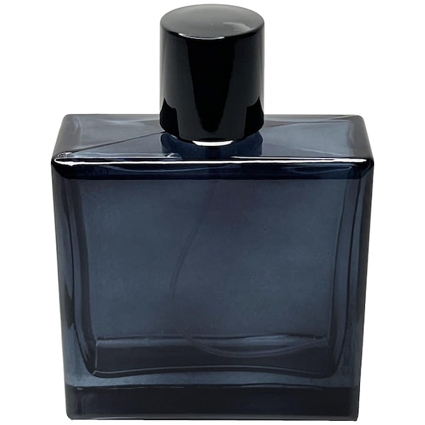 Blue Glass Cologne Bottle - Etsy