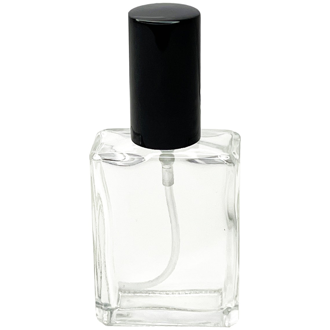 15ml 0.50oz Perfume Square Glass Spray Bottle Decants Black Atomizers ...