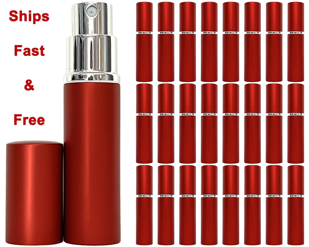 6ml 0.20oz Perfume Glass Spray Bottles Red Aluminum Casing - Etsy