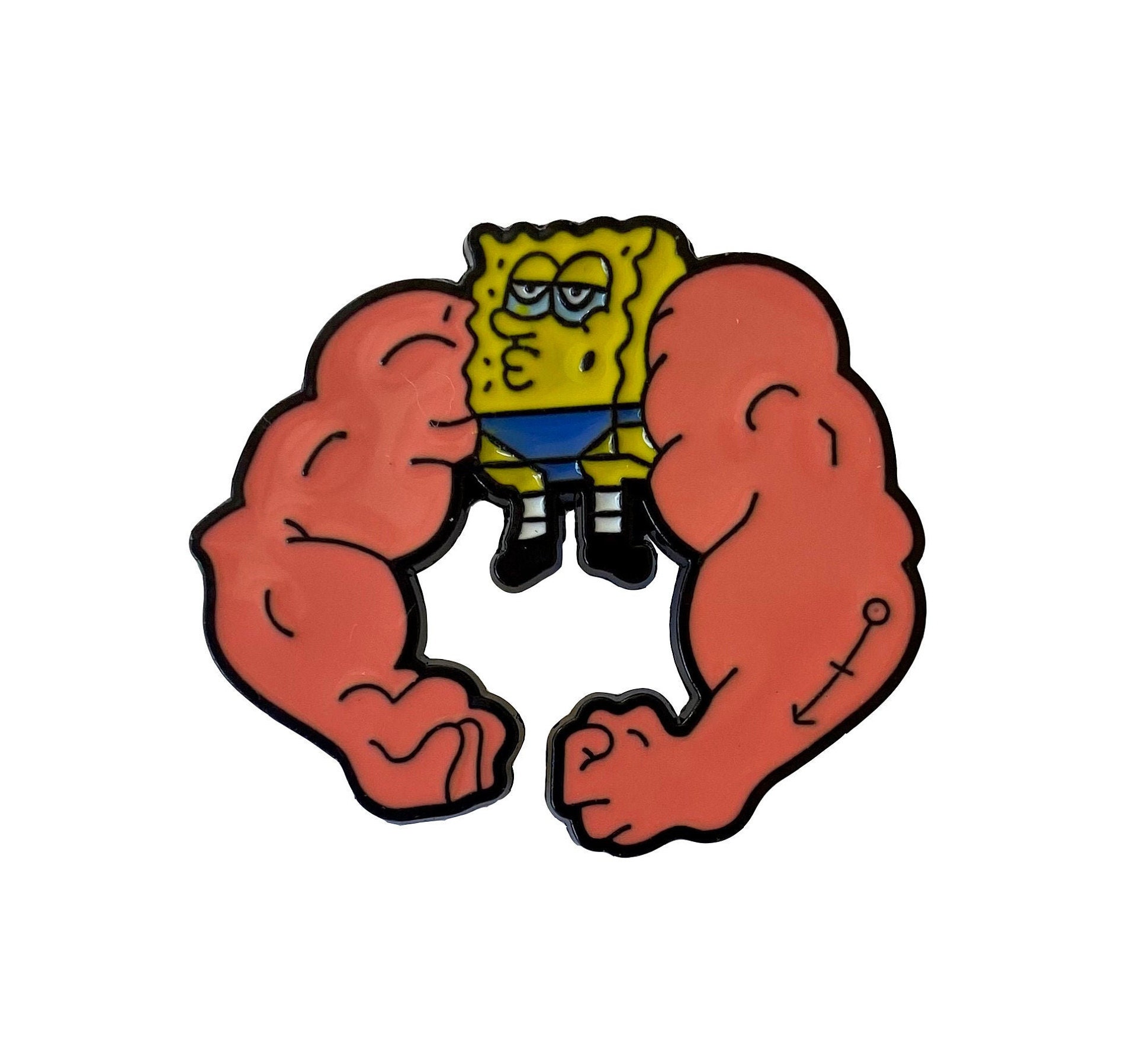 MuscleBob Spongebob Squarepants Strong Arms Enamel Brooch | Etsy