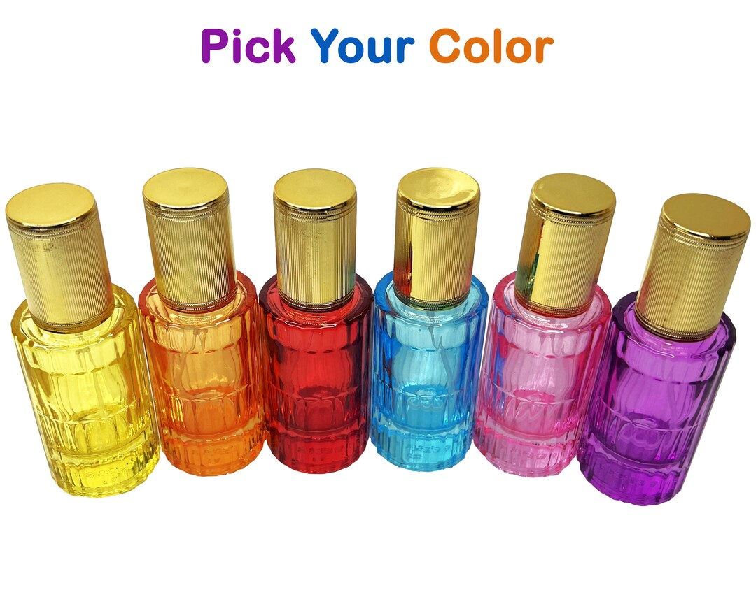 20ml 0.67oz 6 Colors Cylinder Colored Glass Perfume Spray Bottles - Etsy