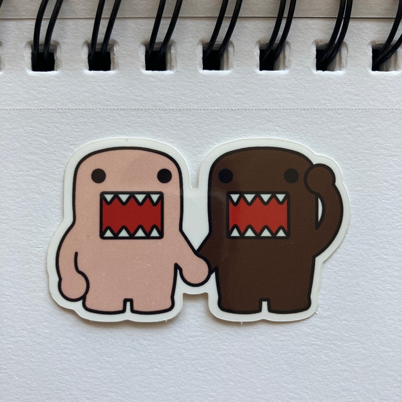 Domo Kun Love Sticker - Etsy
