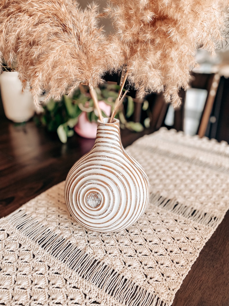 Boho Crochet Table Runner Pattern: Macrame Style (PDF Download) - Etsy