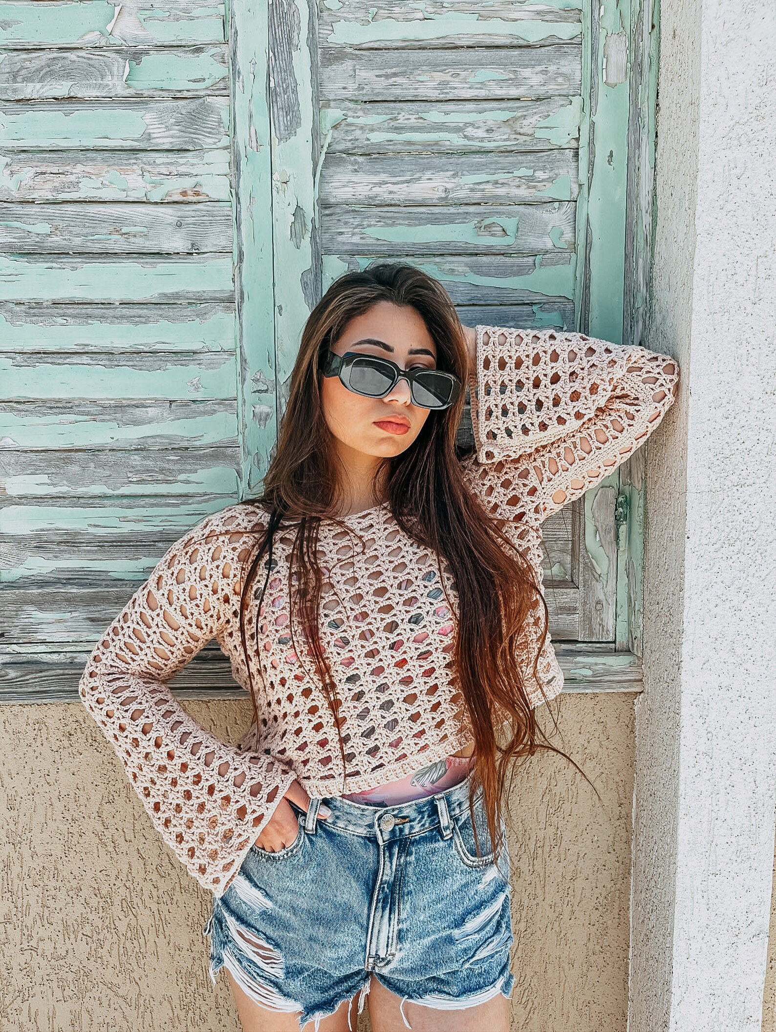 Crochet Summer Mesh Top- Crochet Pattern - Crochet Summer Lace ...