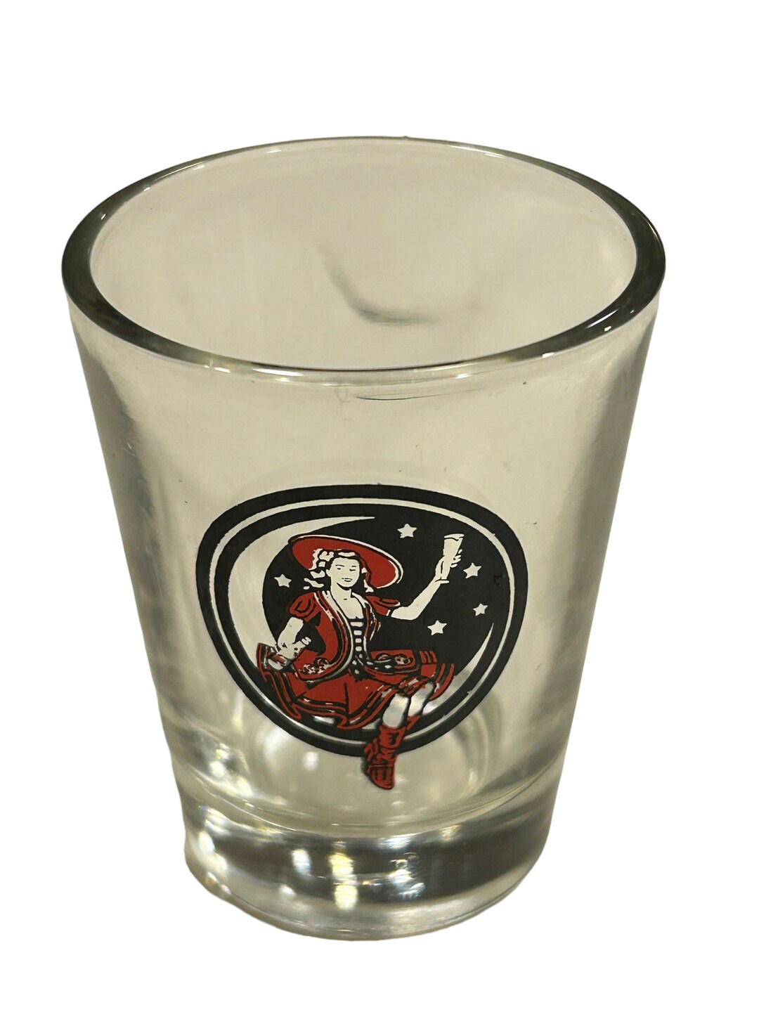 Vintage Girl on the Moon Shot Glass - Etsy