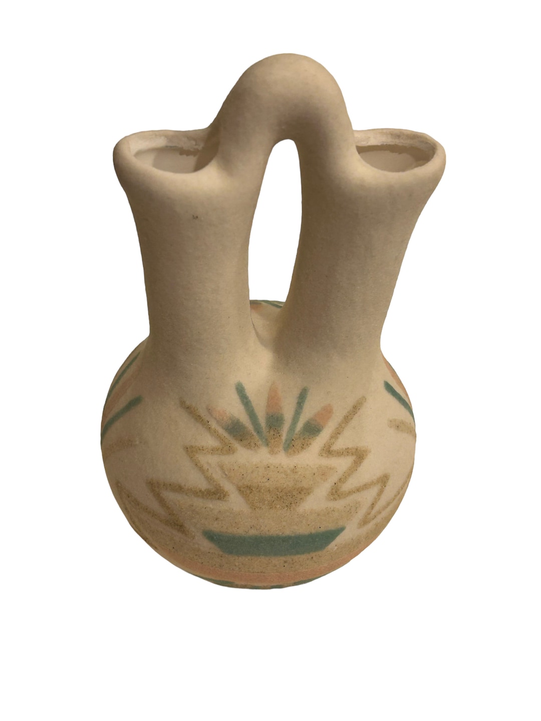 Southwestern Art Signed Pottery Sanded Wedding Marriage Double Spout ...