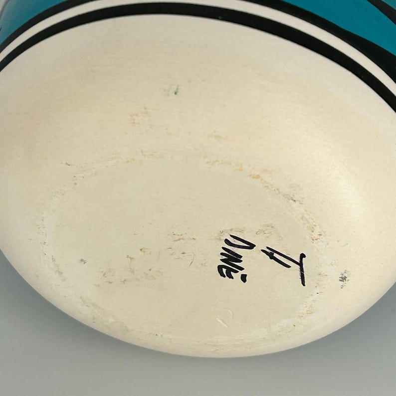 Vintage DINEH Navajo Native American Signed Man on Horse Pottery Vase ...