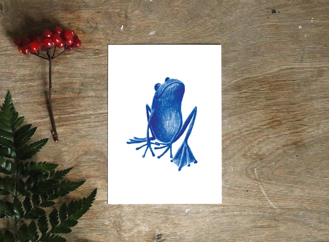Frog A6 Postcard Greeting Card Birthday Card - Etsy