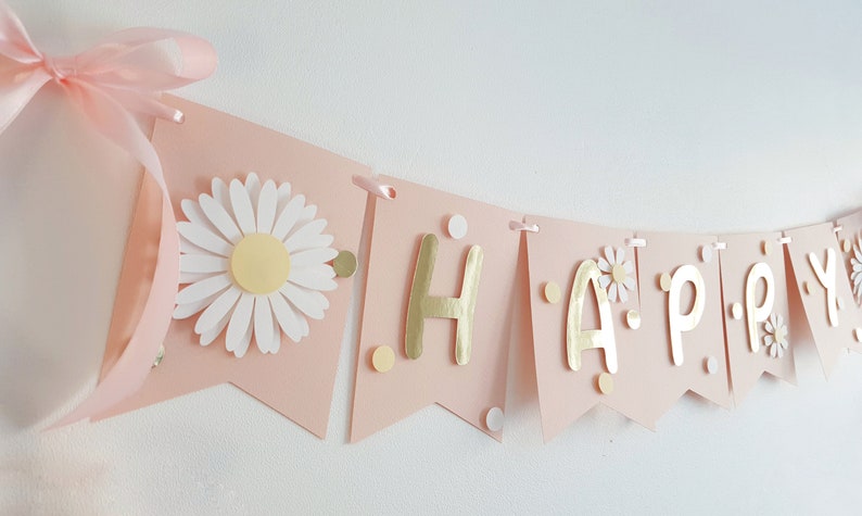 Daisy First Birthday Banner Daisy First Birthday Party Decor | Etsy