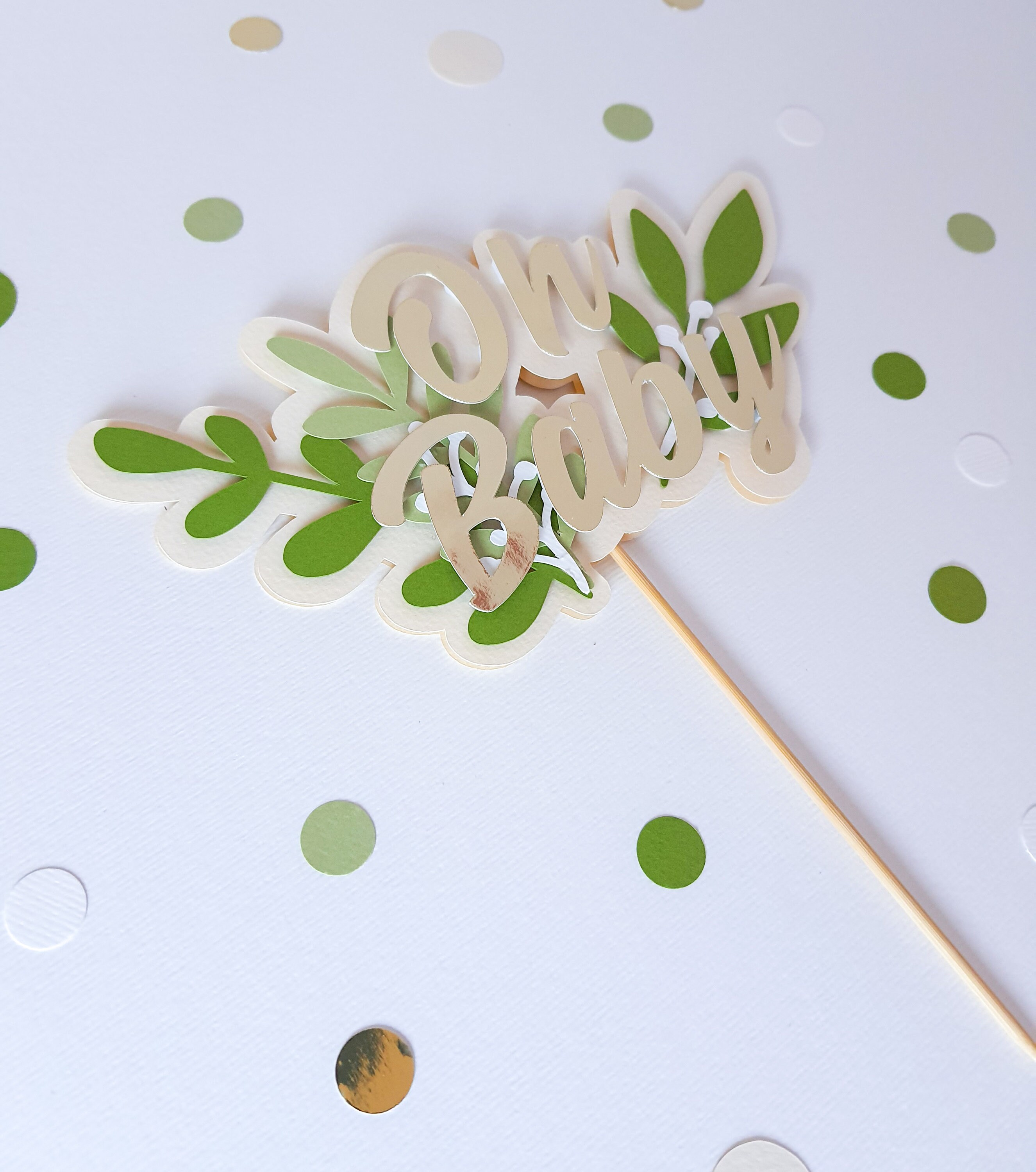 Greenery Cake Topper, Greenery Baby Shower Decorations - Etsy