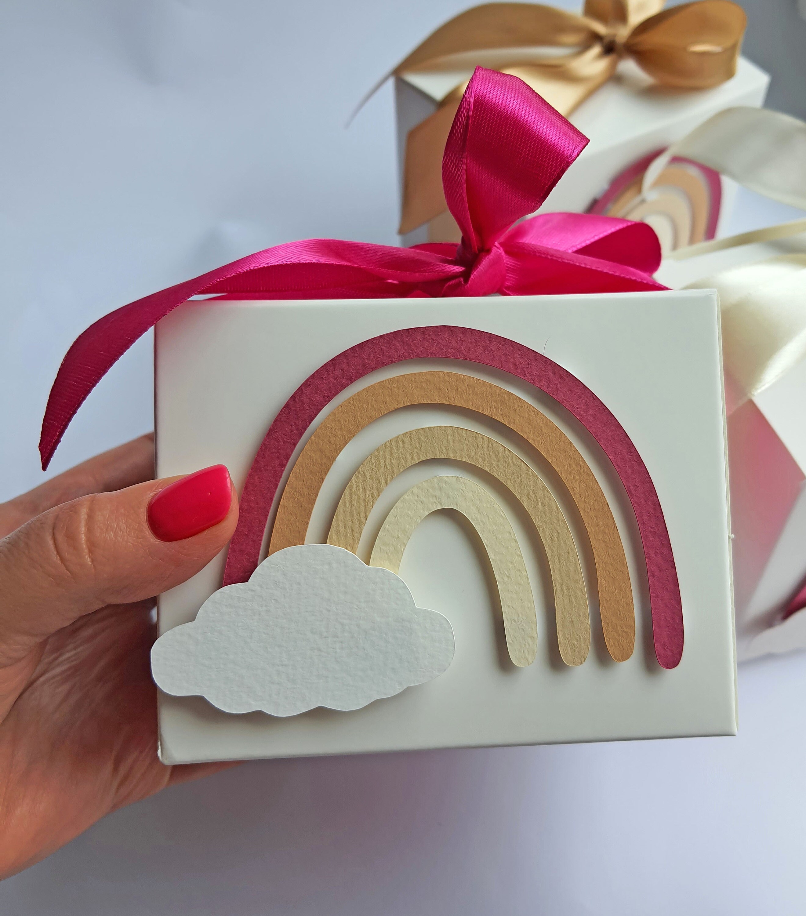 Boho Rainbow Favor Boxes Boho Party Decoration | Etsy