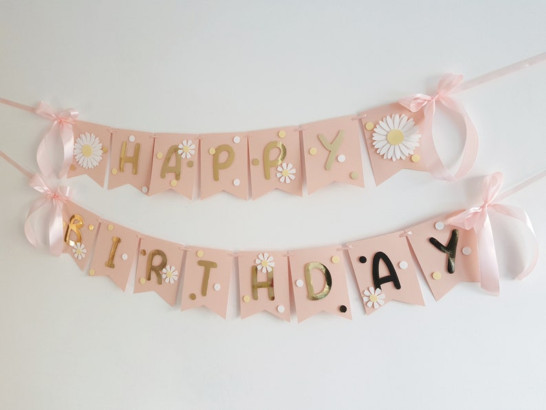 Daisy First Birthday Banner Daisy First Birthday Party Decor | Etsy