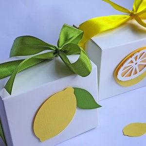 Lemon Favor Boxes, Themed Baby Shower Citrus 1st Birthday Party ...