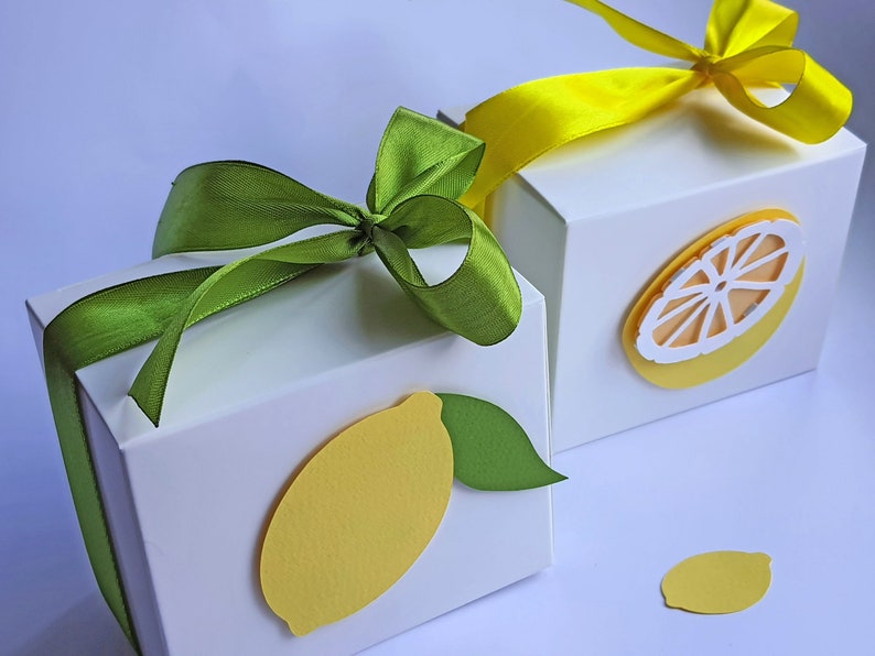 Lemon Favor Boxes, Themed Baby Shower Citrus 1st Birthday Party ...