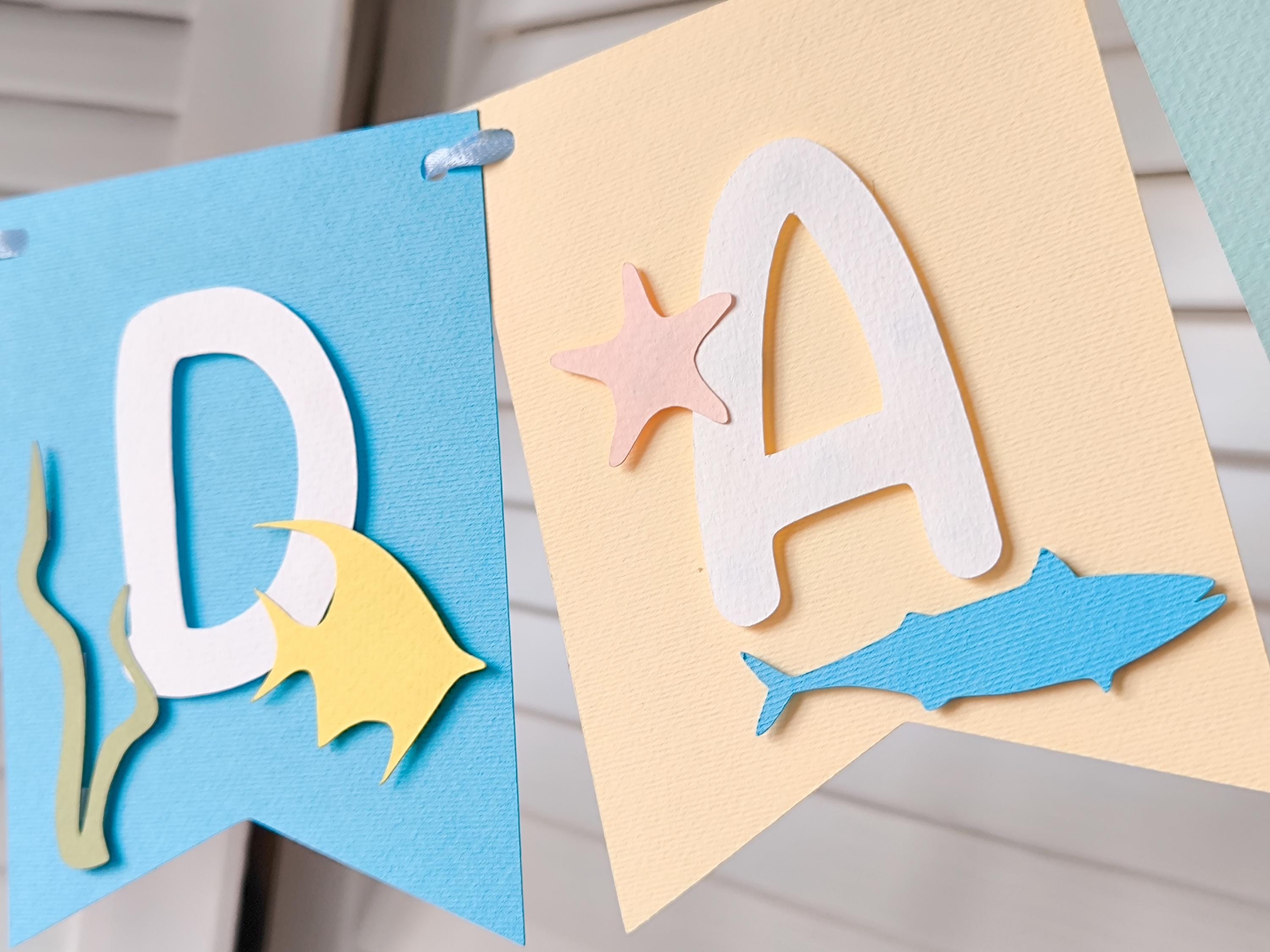 Sea Animals Birthday Banner, Ocean Theme Birthday, Sea Kids Party ...