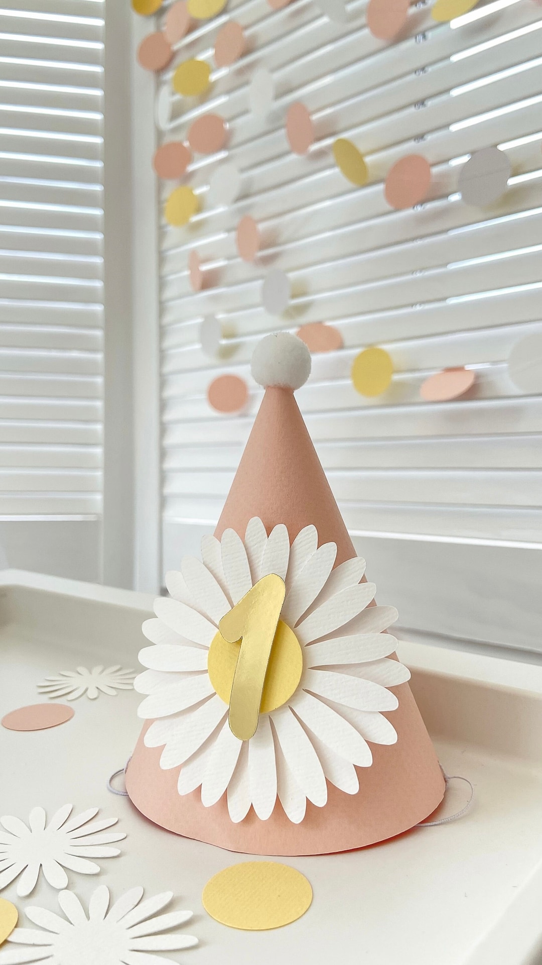Daisy One Party Hat, Daisy First Birthday Party Decor, Flower Party ...