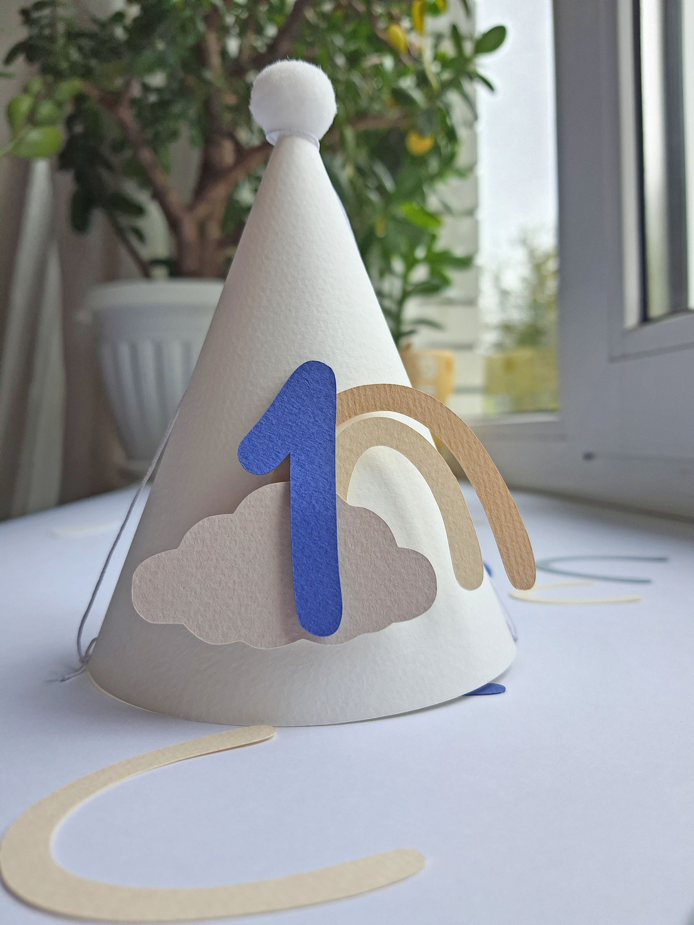 Boho Rainbow One Party Hat Boho First Party Decorations - Etsy