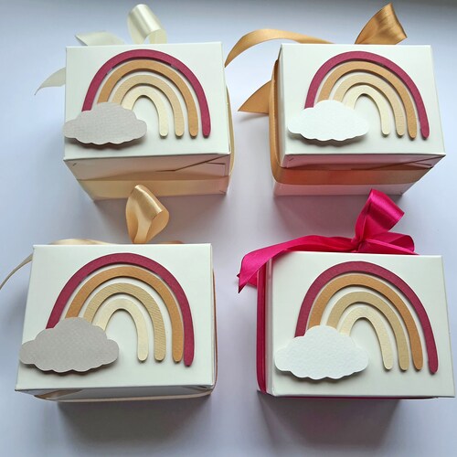 Boho Rainbow Favor Boxes Boho Party Decoration - Etsy