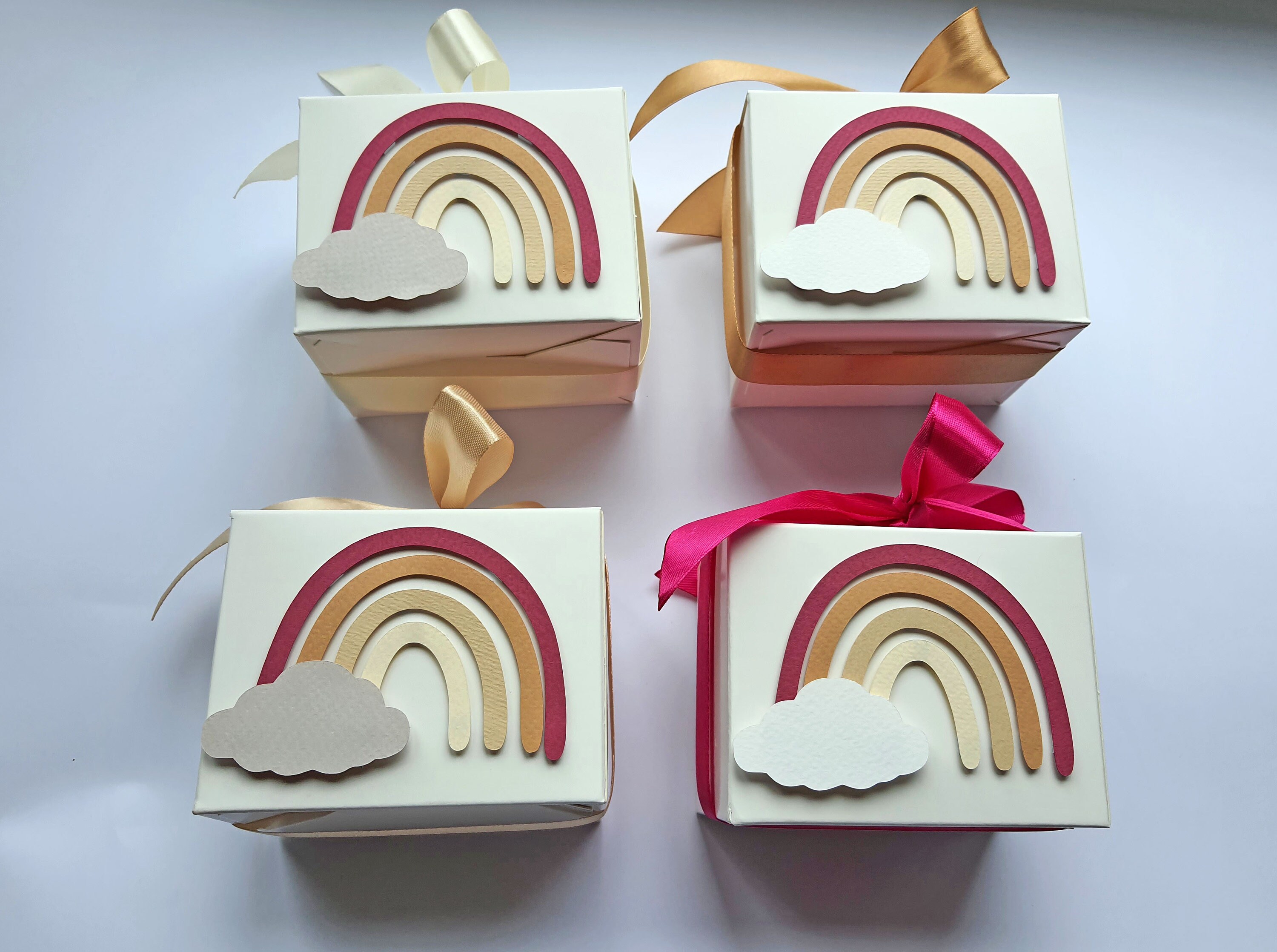 Boho Rainbow Favor Boxes Boho Party Decoration | Etsy