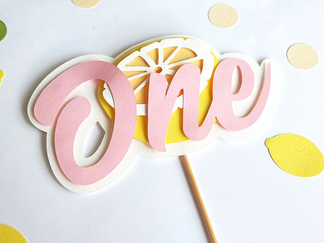 Lemon Cake Topper, Lemon Party Decoration, Lemon Theme Birthday Party ...