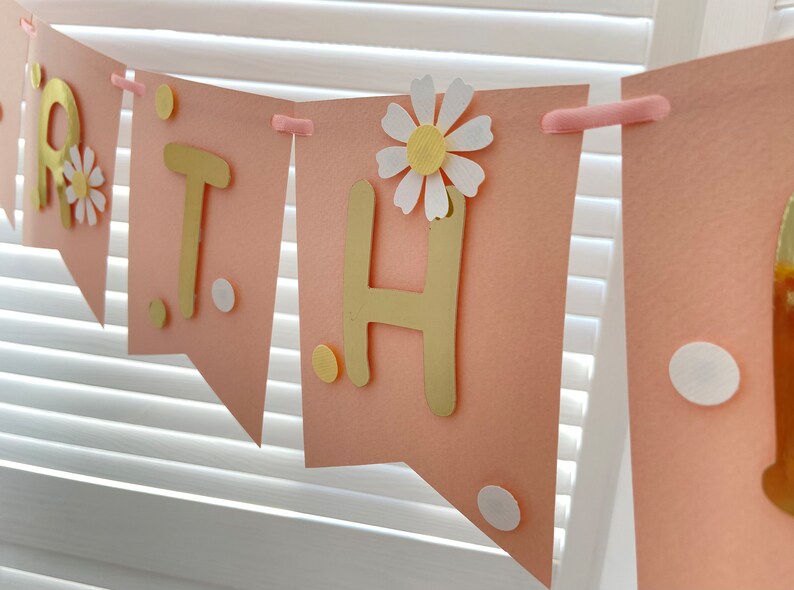 Daisy First Birthday Banner, Daisy First Birthday Party Decor, Flower ...