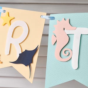 Sea Animals Birthday Banner, Ocean Theme Birthday, Sea Kids Party ...