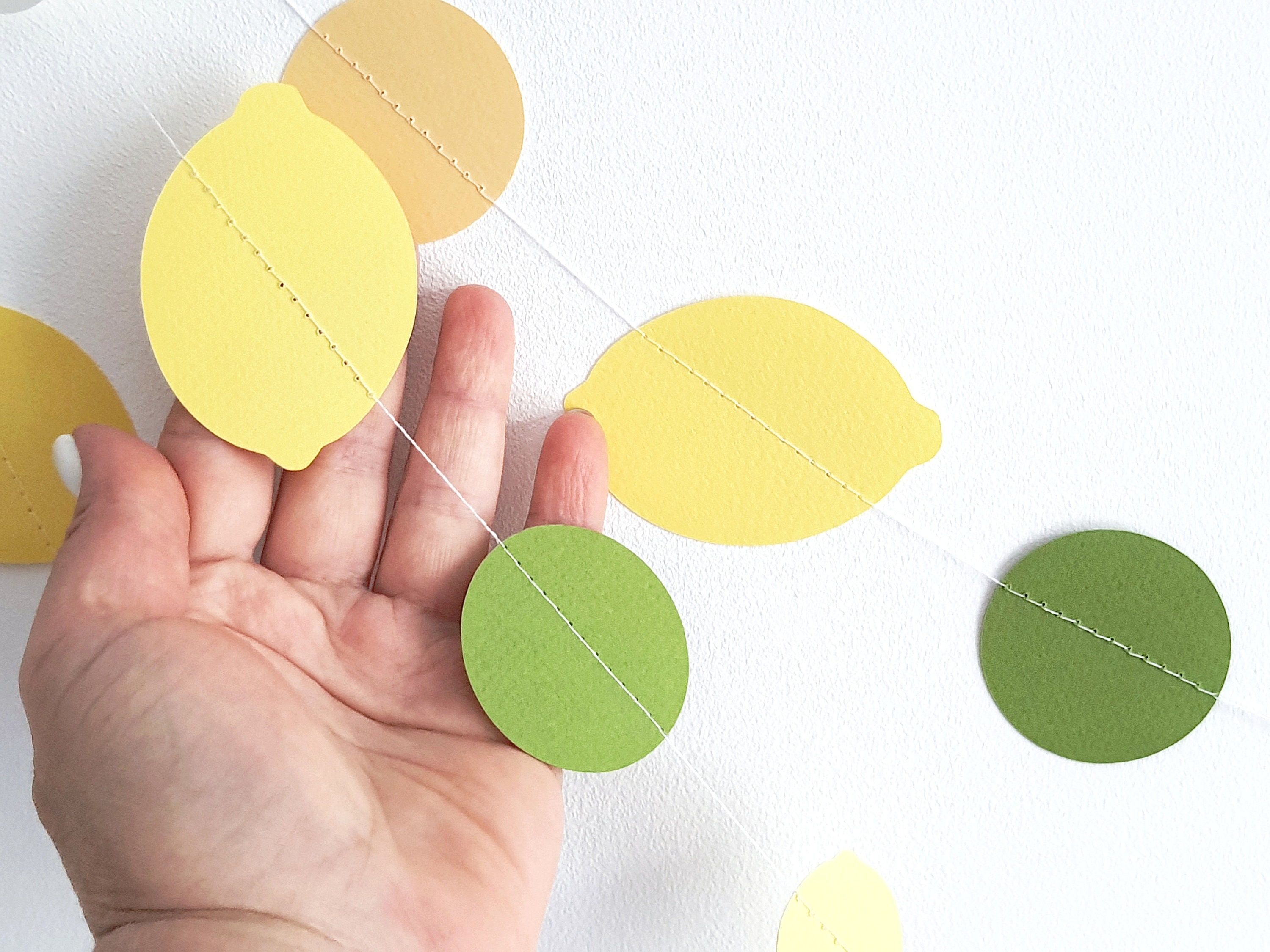 Lemon Garland, Citrus Party Decoration, Handmade Paper Banner - Etsy
