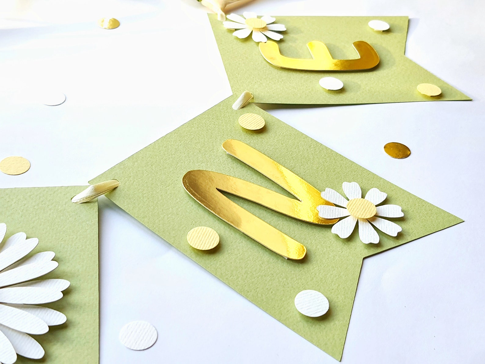 Daisy One High Chair Banner, Daisy Birthday Party Boy, ONE Floral 1st ...