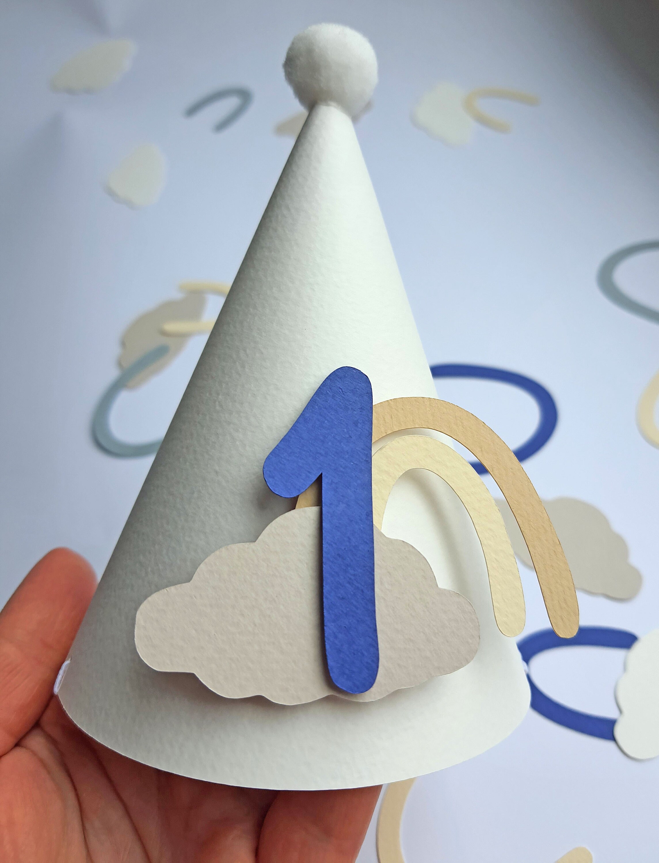 Boho Rainbow One Party Hat Boho First Party Decorations - Etsy