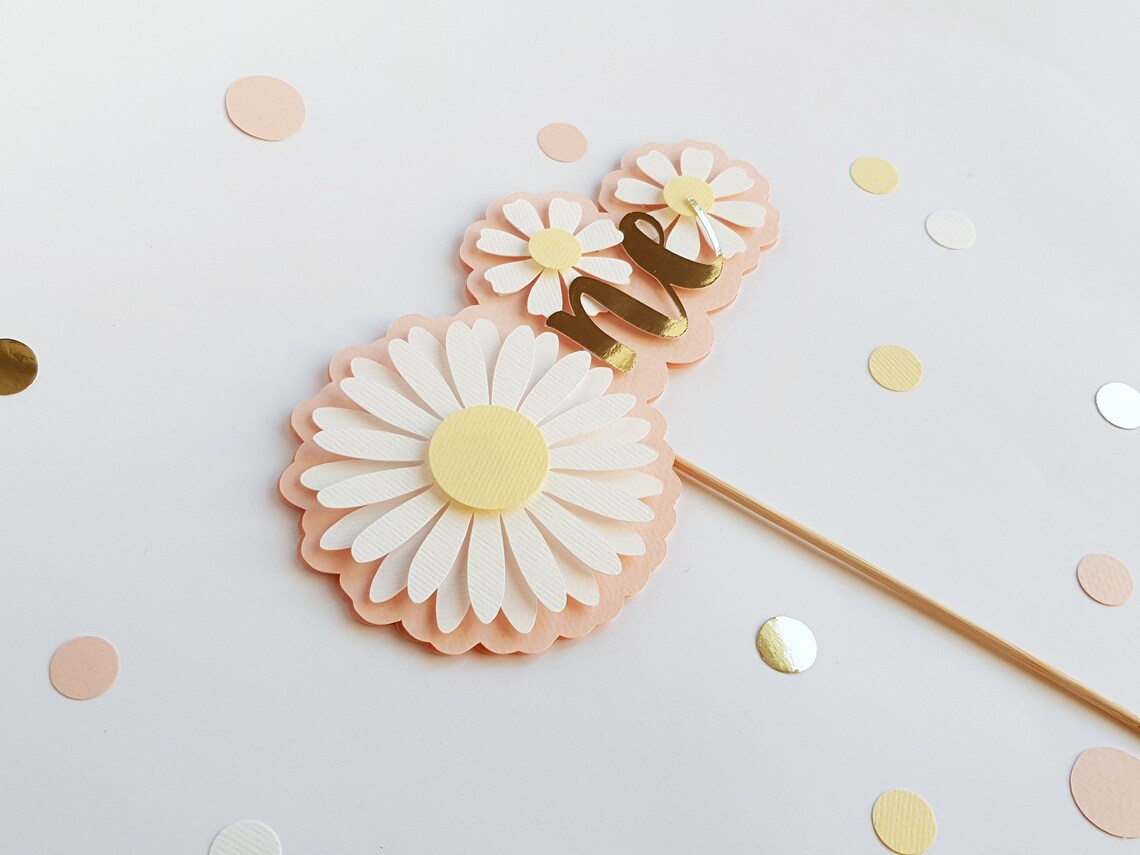 Daisy Cake Topper Daisy First Birthday Party Decor Flower | Etsy