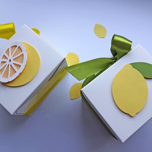 Lemon Favor Boxes, Themed Baby Shower Citrus 1st Birthday Party ...