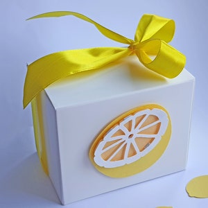 Lemon Favor Boxes, Themed Baby Shower Citrus 1st Birthday Party ...