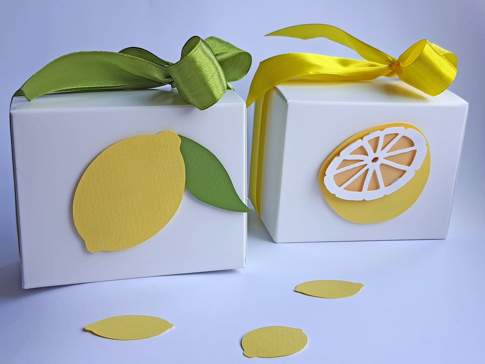 Lemon Favor Boxes, Themed Baby Shower Citrus 1st Birthday Party ...
