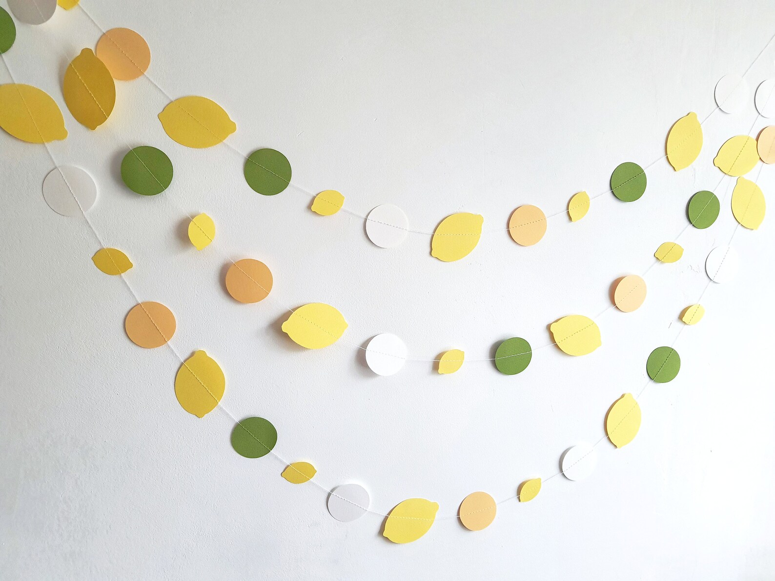 Lemon Garland, Citrus Party Decoration, Handmade Paper Banner - Etsy