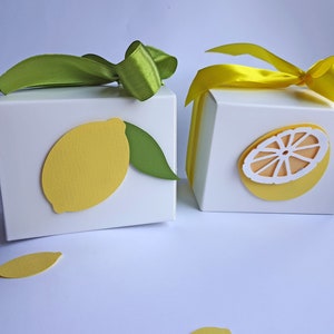 Lemon Favor Boxes, Themed Baby Shower Citrus 1st Birthday Party ...